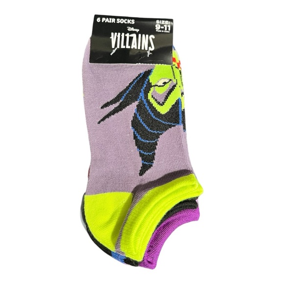 Disney | Accessories | Disney Villains 6 Pair Of Socks | Poshmark